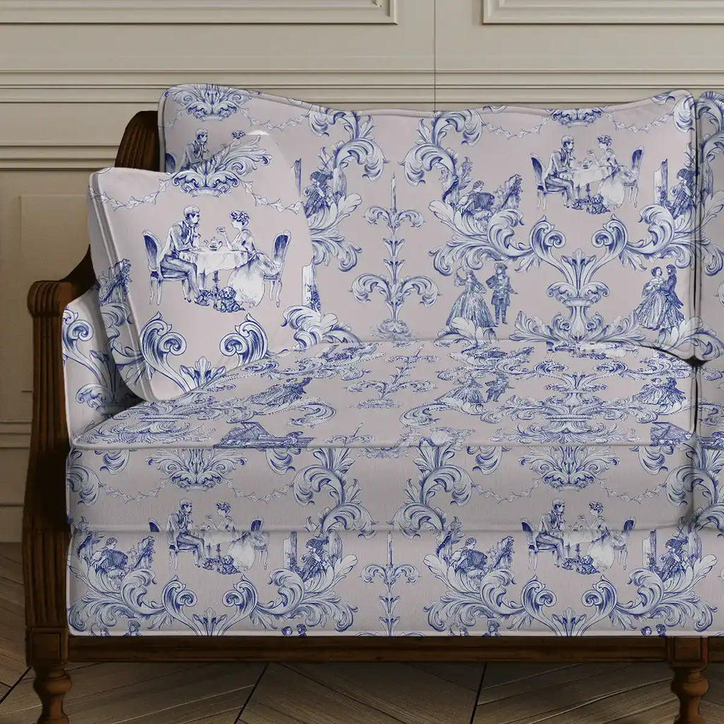 Date Night, Sofa and Chairs Upholstery Fabric Blue – Life n Colors