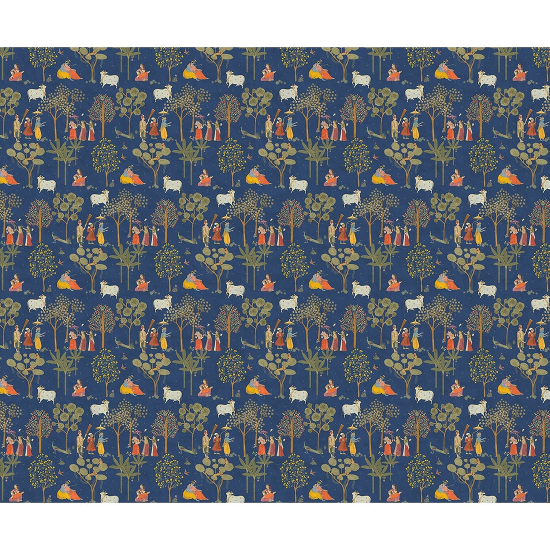 Sangam Radha Krishna's Serene Moments, Blue Wallpaper | Life n Colors