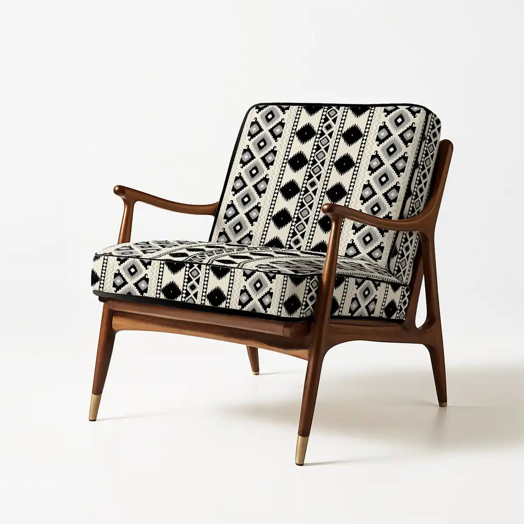 Ikkat Geometric Pattern Sofa Upholstery Fabric | Life n Colors