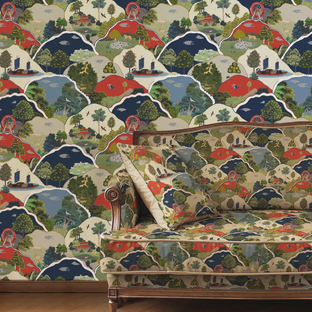 Tales of celestial village Design Roll Red & Blue Color | Lifencolors ...