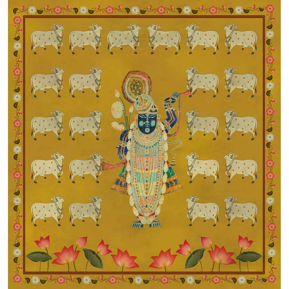 Pichwai Wallpaper for Walls, Indian Art Wallpapers – Life n Colors