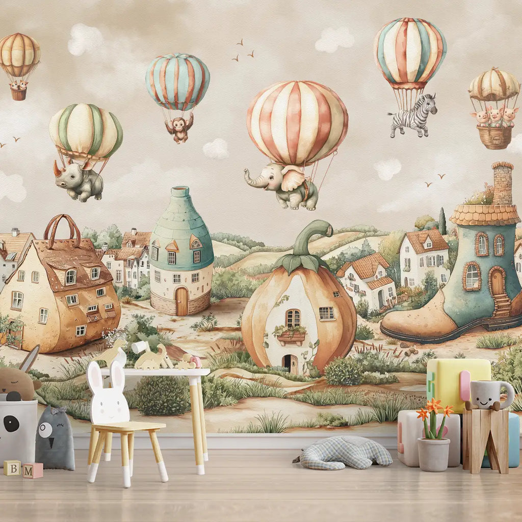 Dream village Kids Room Wallpaper | Life n Colors