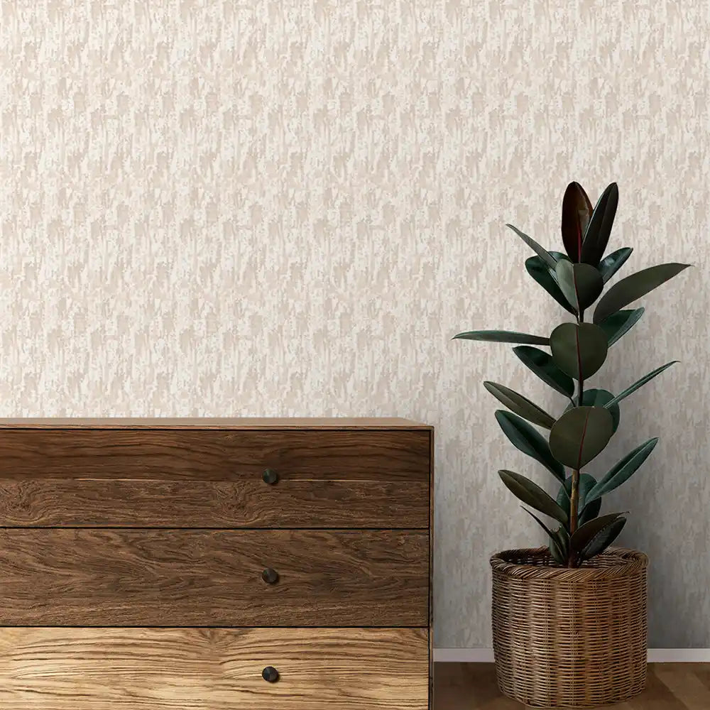 Flute Design Wallpaper Roll in Cream Color | Life n Colors