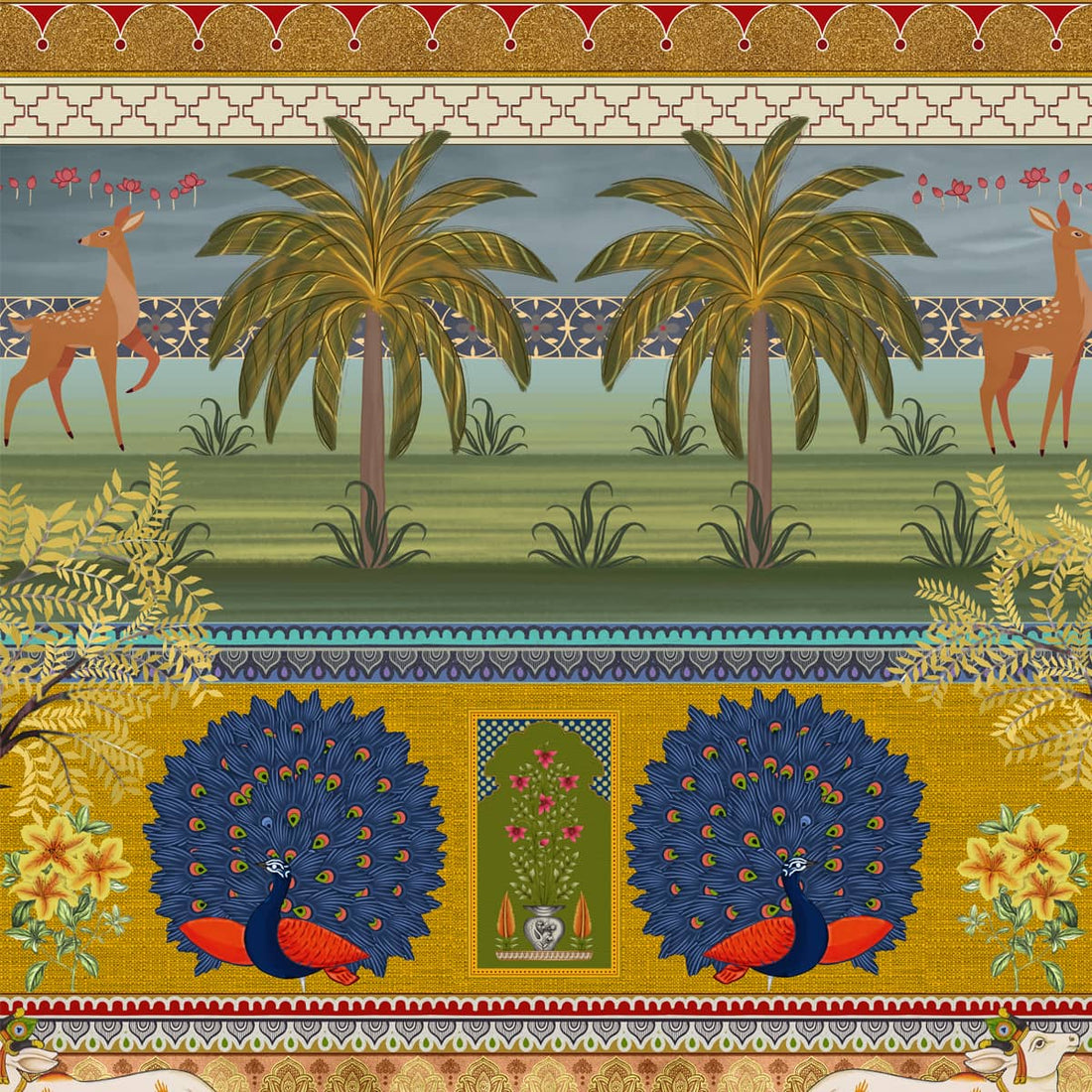 Indian Garden Wallpaper for Bedrooms and Living Rooms - Lifencolors ...