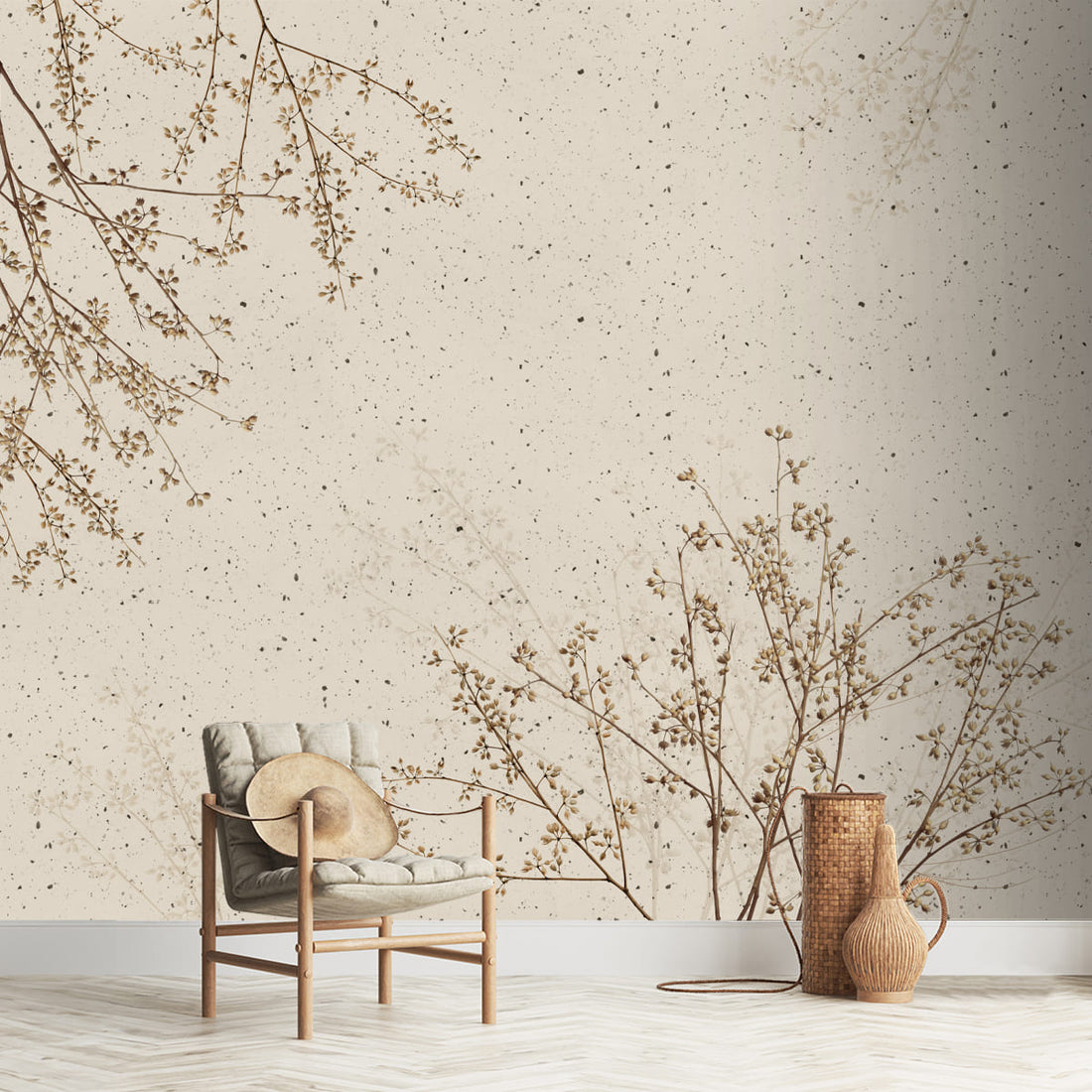Vintage Botanic Charm Wallpaper Customised for Walls | Life n Colors