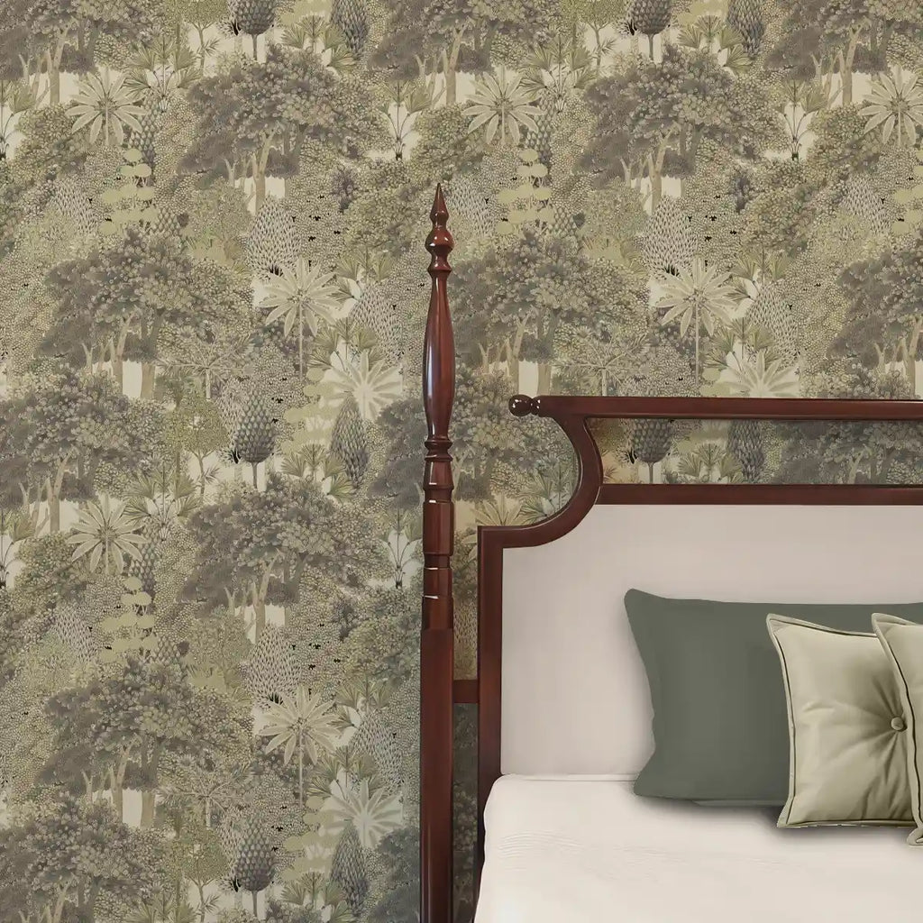 Indravan Indian Scenic Roll in Dusty Olive Color | Lifencolors – Life n ...