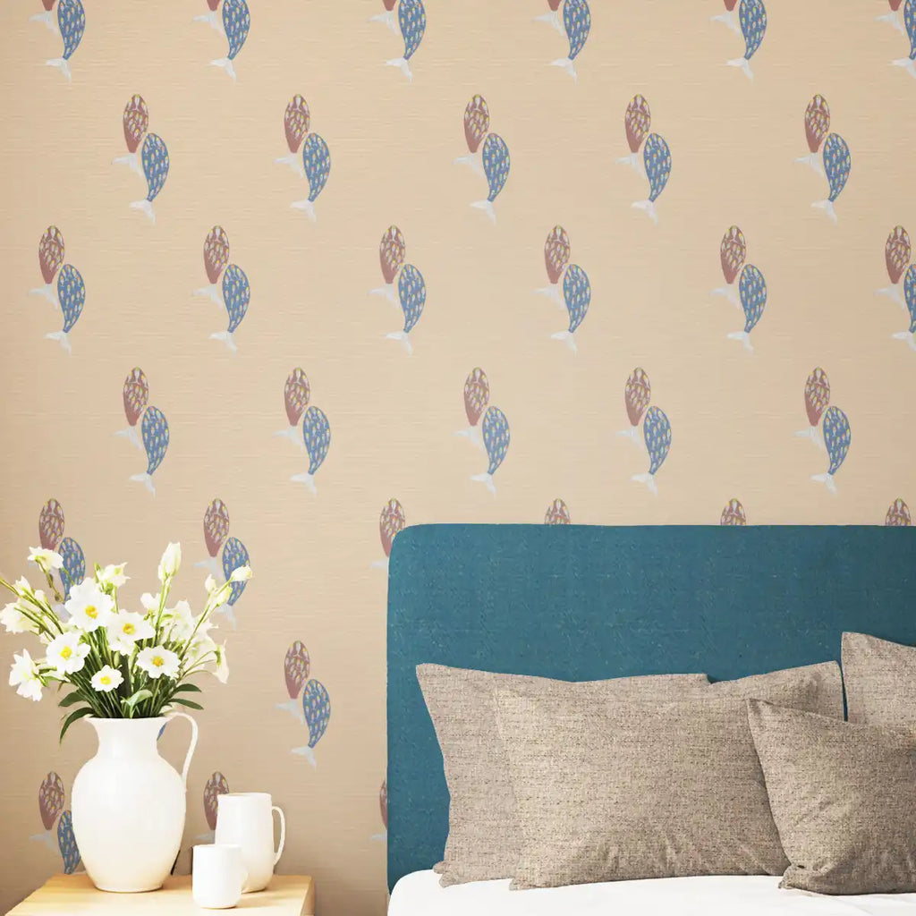 Meen Indian Wallpaper Roll in Beige Color | Lifencolors – Life n Colors