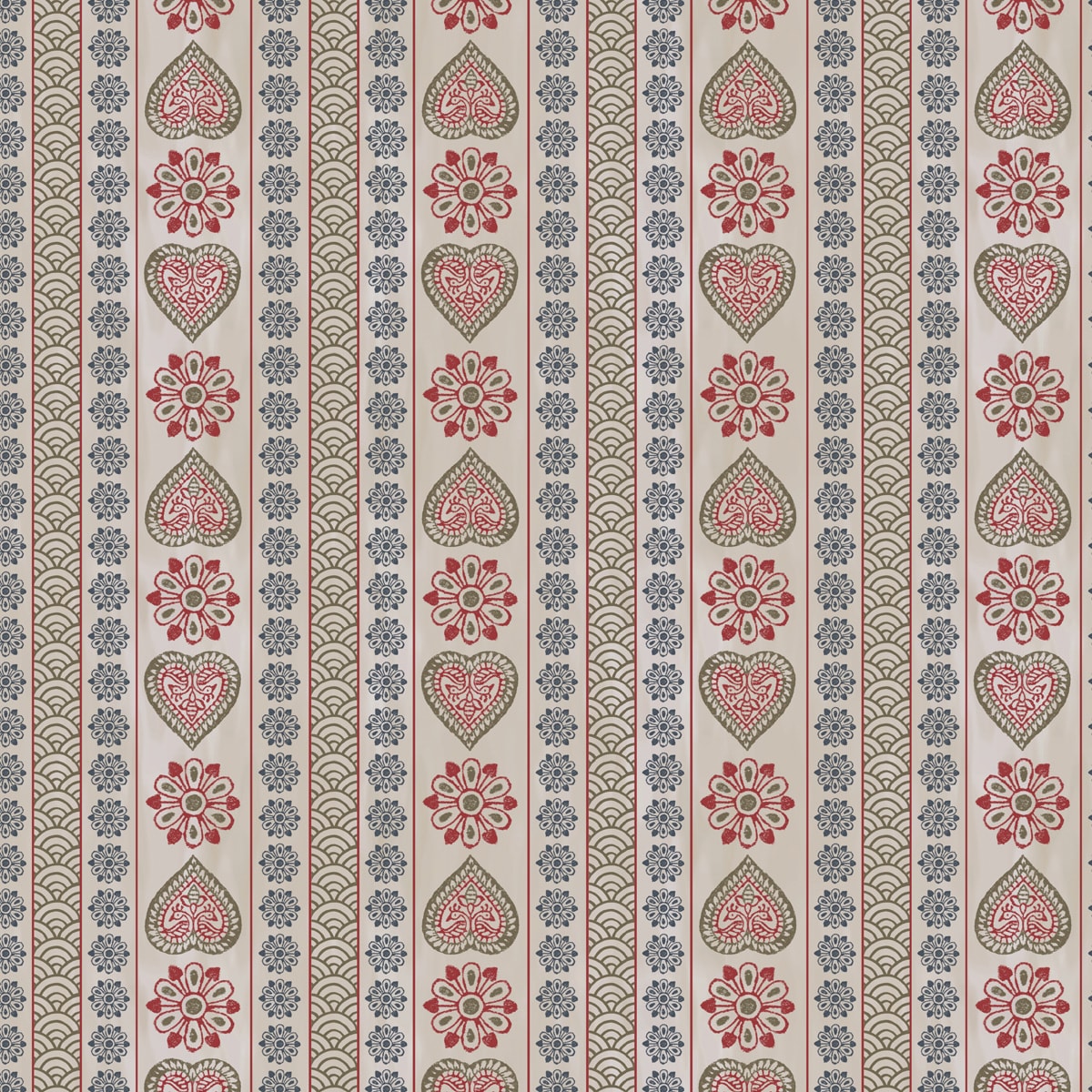 Sarangi Rajasthani Block Print Design Wallpaper Beige | lifencolors ...