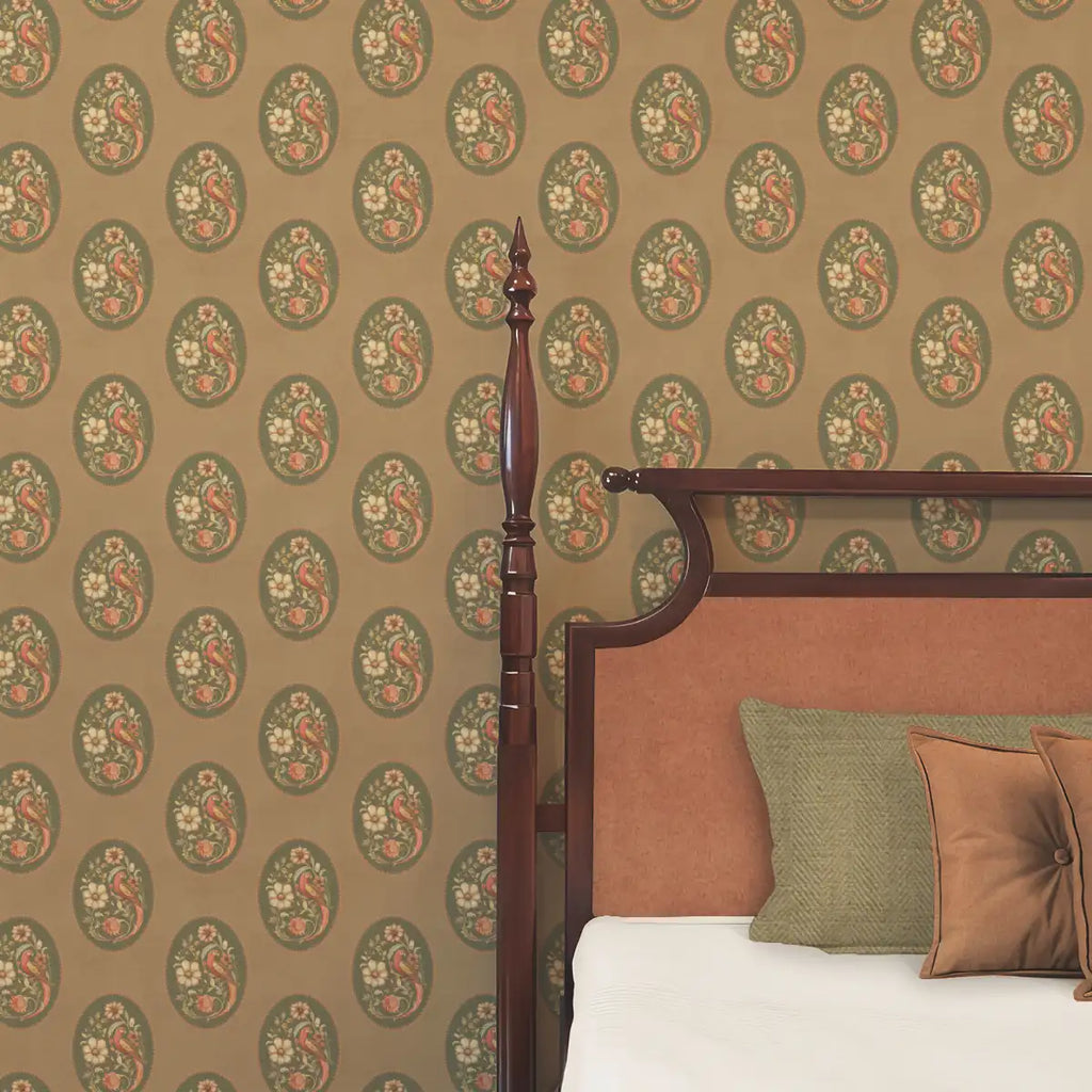 Saundarya Indian Wallpaper In Indian Brown Color | Lifencolors – Life n ...