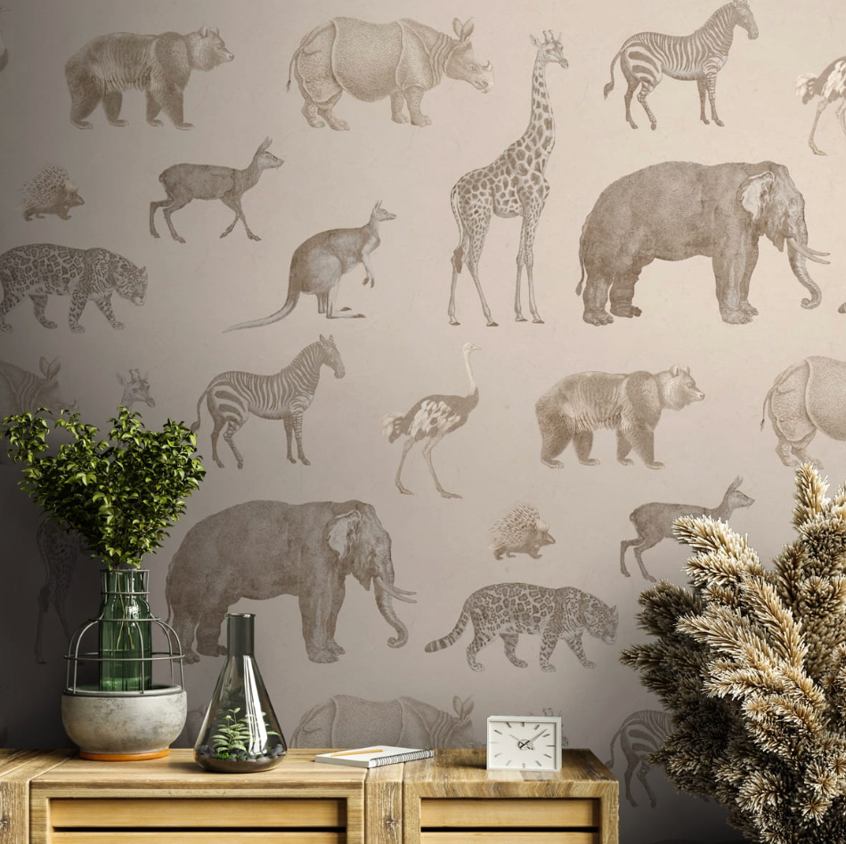 Little World on Safari Jungle Wallpaper | Life n Colors