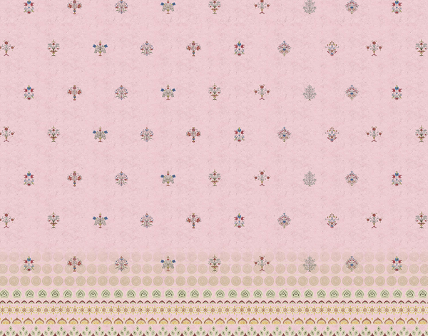 Pink Indian Motif Wallpaper for Bedrooms | Life n Colors