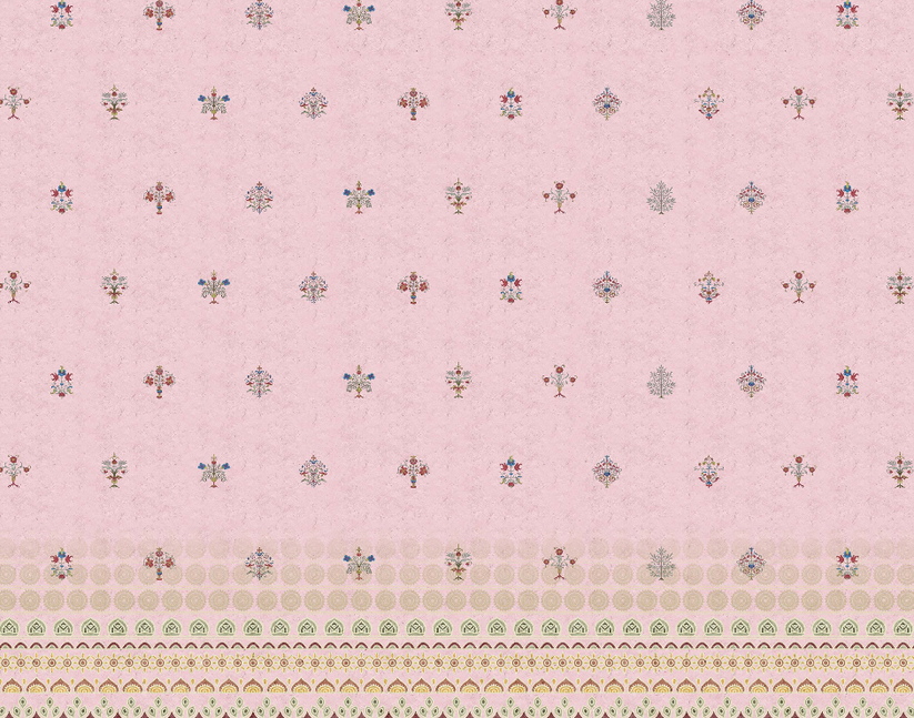 Pink Indian Motif Wallpaper for Bedrooms | Life n Colors