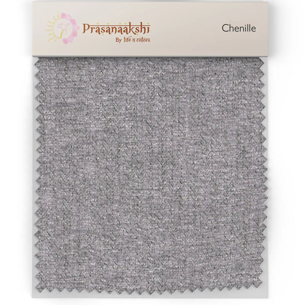 Buy Steel Grey Chenille Sofa, Chairs, and Curtain Upholstery Fabric ...