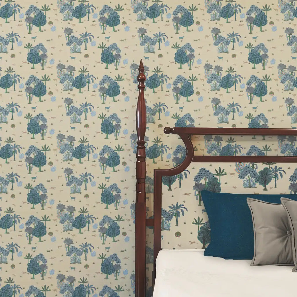 Taal Indian Wallpaper Roll in Beige Color | Lifencolors – Life n Colors