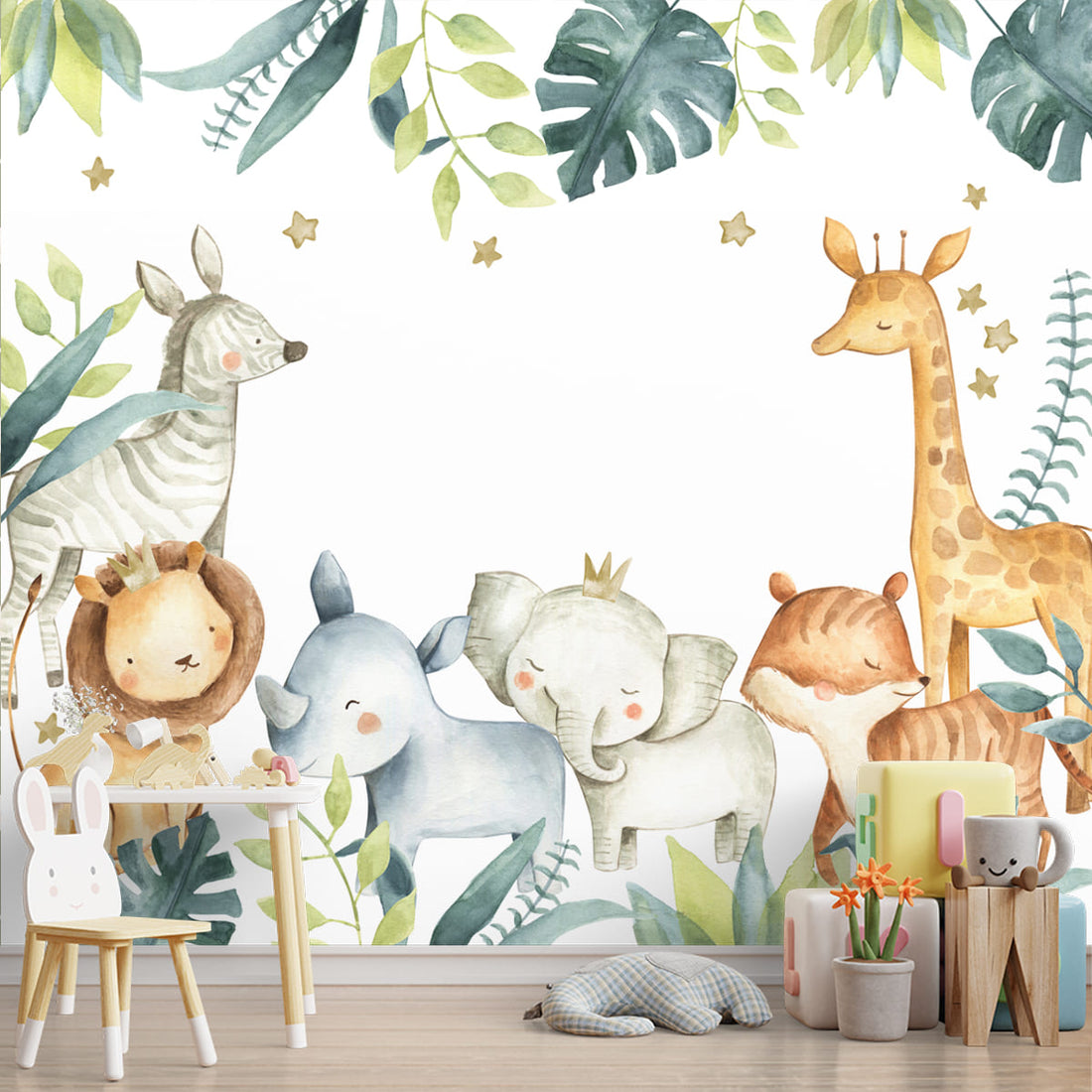 Cute Animal Design Wallpaper for Nursery Rooms | Life n Colors