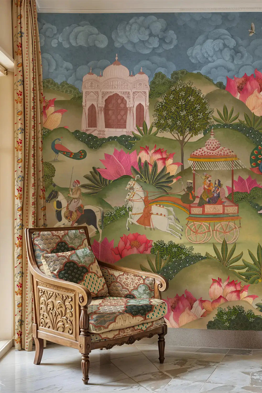 Mewar Majesty Indian Style Wallpaper for Wall | Life n Colors