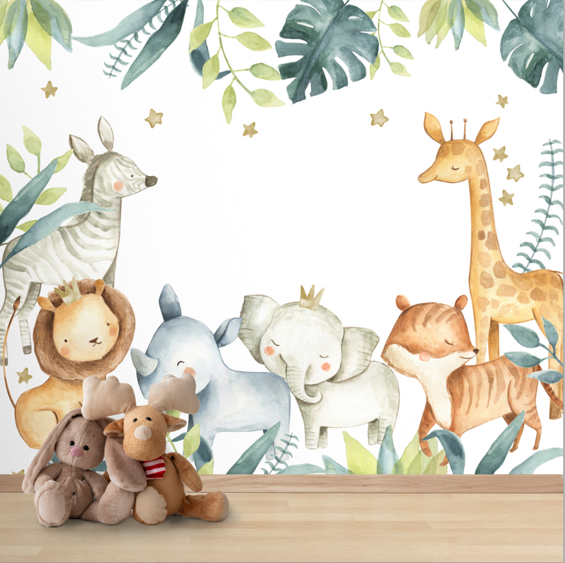 Cute Animal Design Wallpaper for Nursery Rooms | Life n Colors