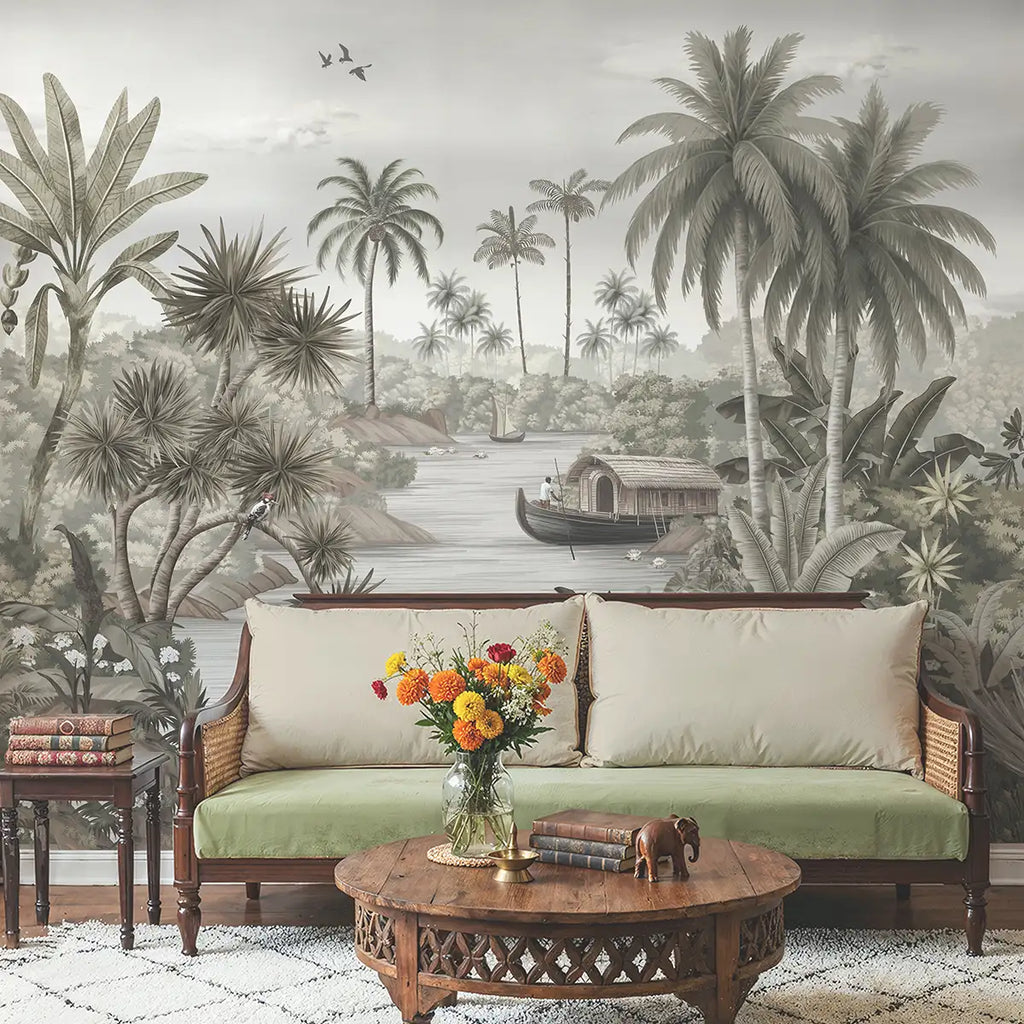 Malabar Kerala Themed Wallpaper for Walls | Life n Colors