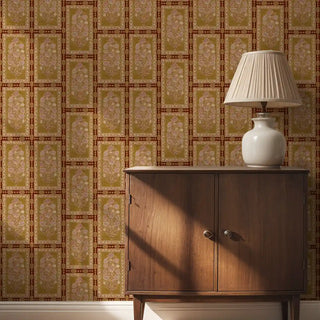 Nayab Indian Design Wallpaper Roll in Mustard Color | Lifencolors ...
