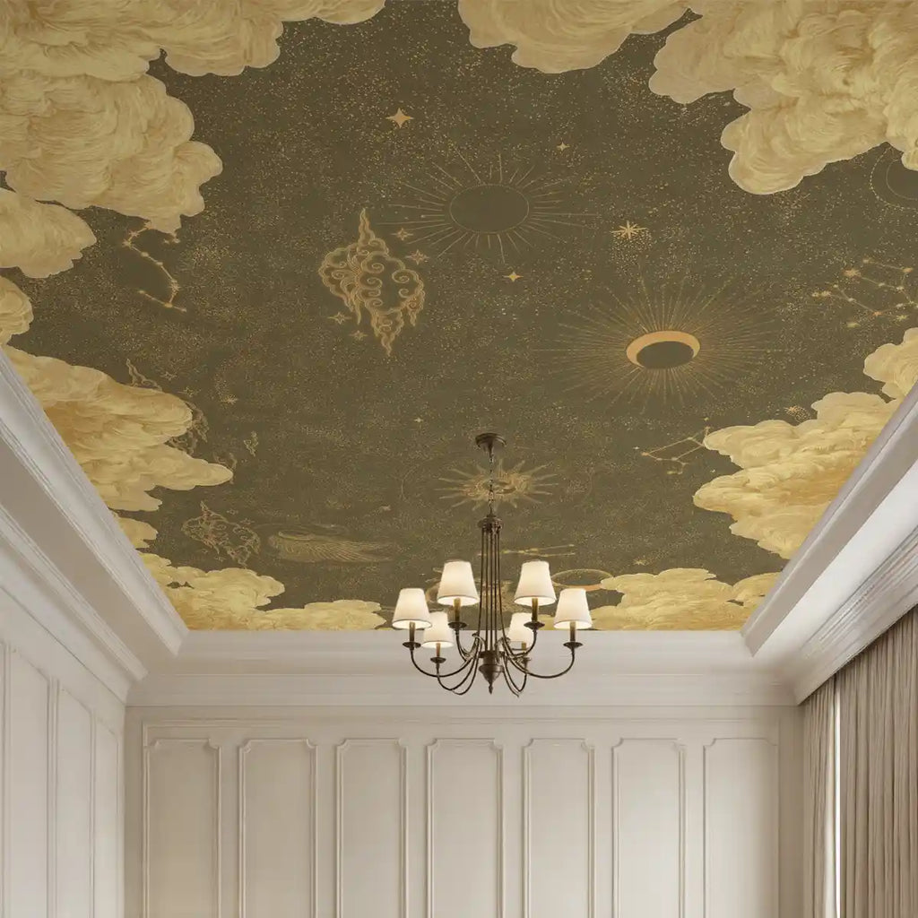 Celestial Veil Wallpaper, Sage Green | Life n Colors