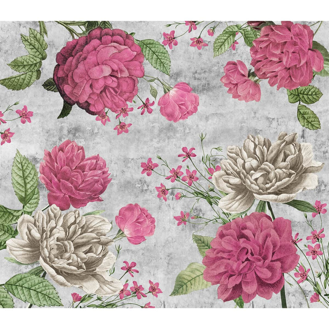 Pink Large Floral Print Wallpaper for Rooms | lifencolors – Life n Colors