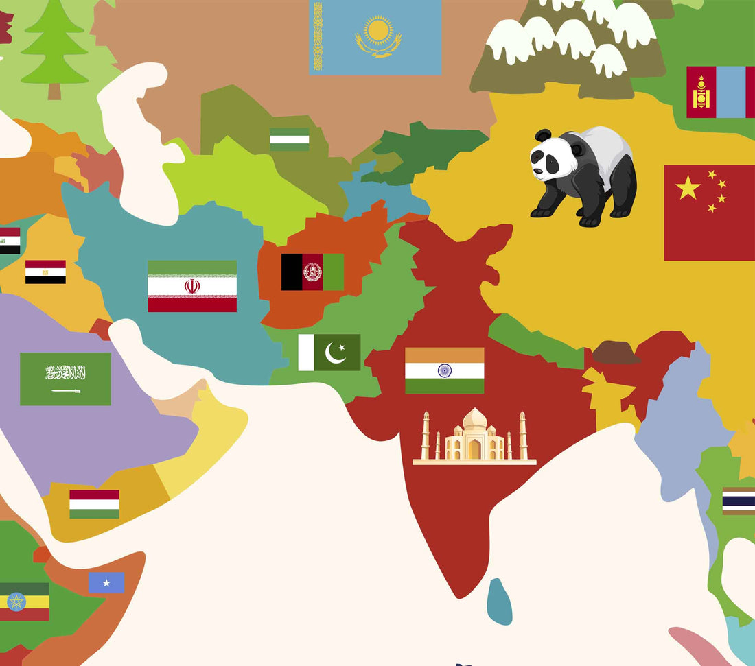 Cute World Map for Kids Room, Young Kids Bedroom Wallpapers | Life n Colors