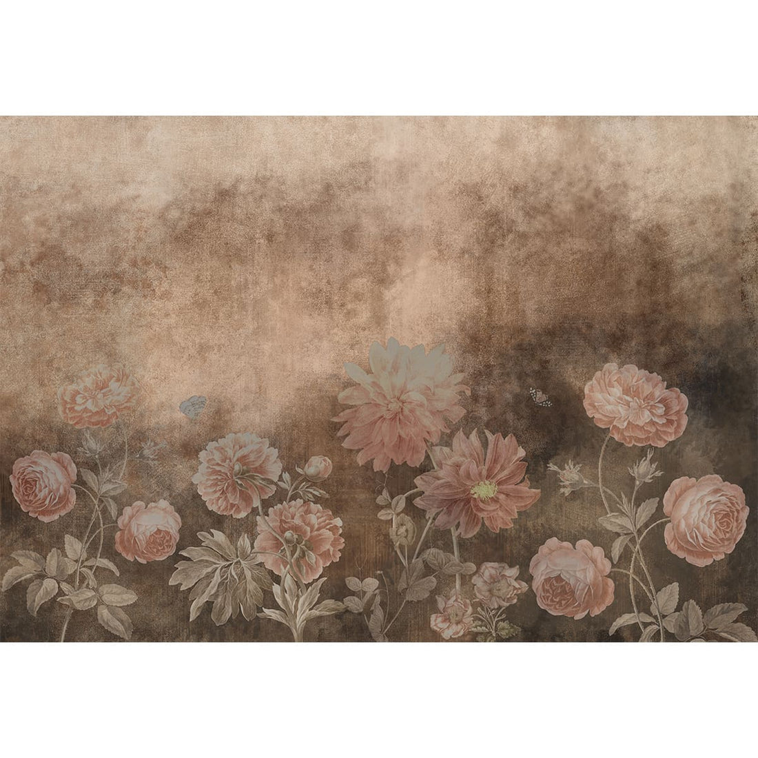 Dusky Charm, Rustic Floral Theme Wallpaper | Life n Colors