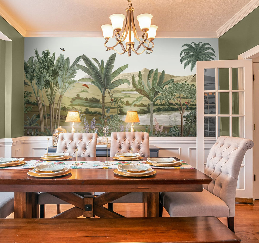 Andaaj, Lush Forest Theme Wallpaper for Rooms | Life n Colors