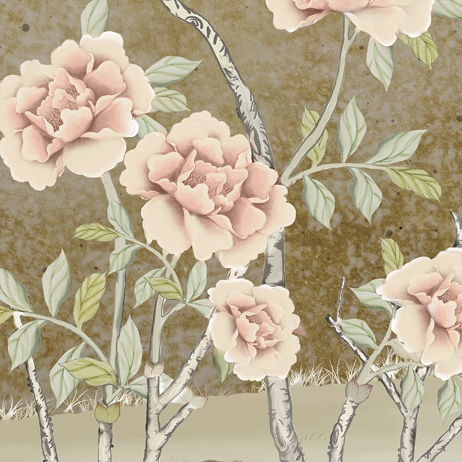 Chinoiserie Pattern Wallpaper, Customised Room Walls | Life n Colors