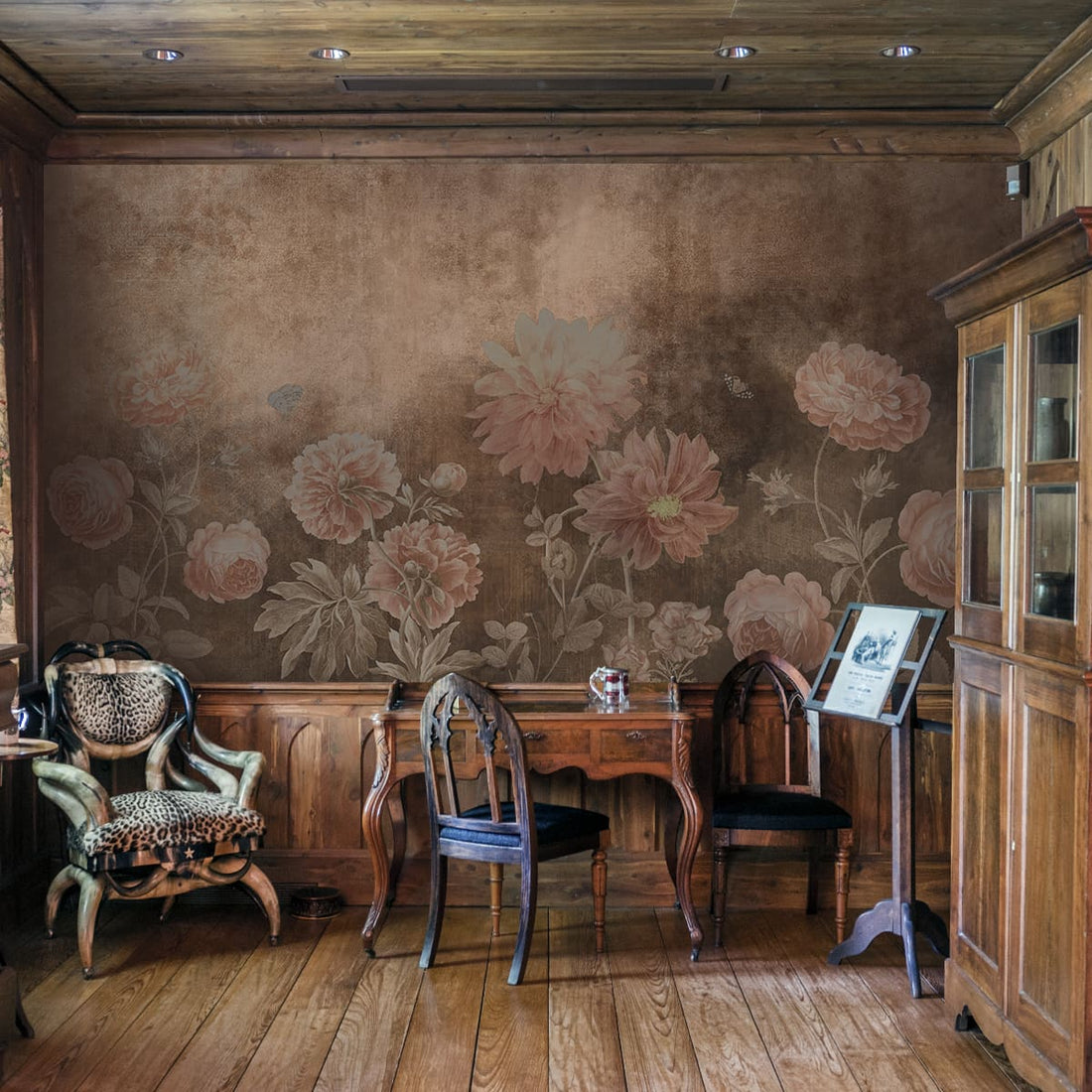 Dusky Charm, Rustic Floral Theme Wallpaper | Life n Colors