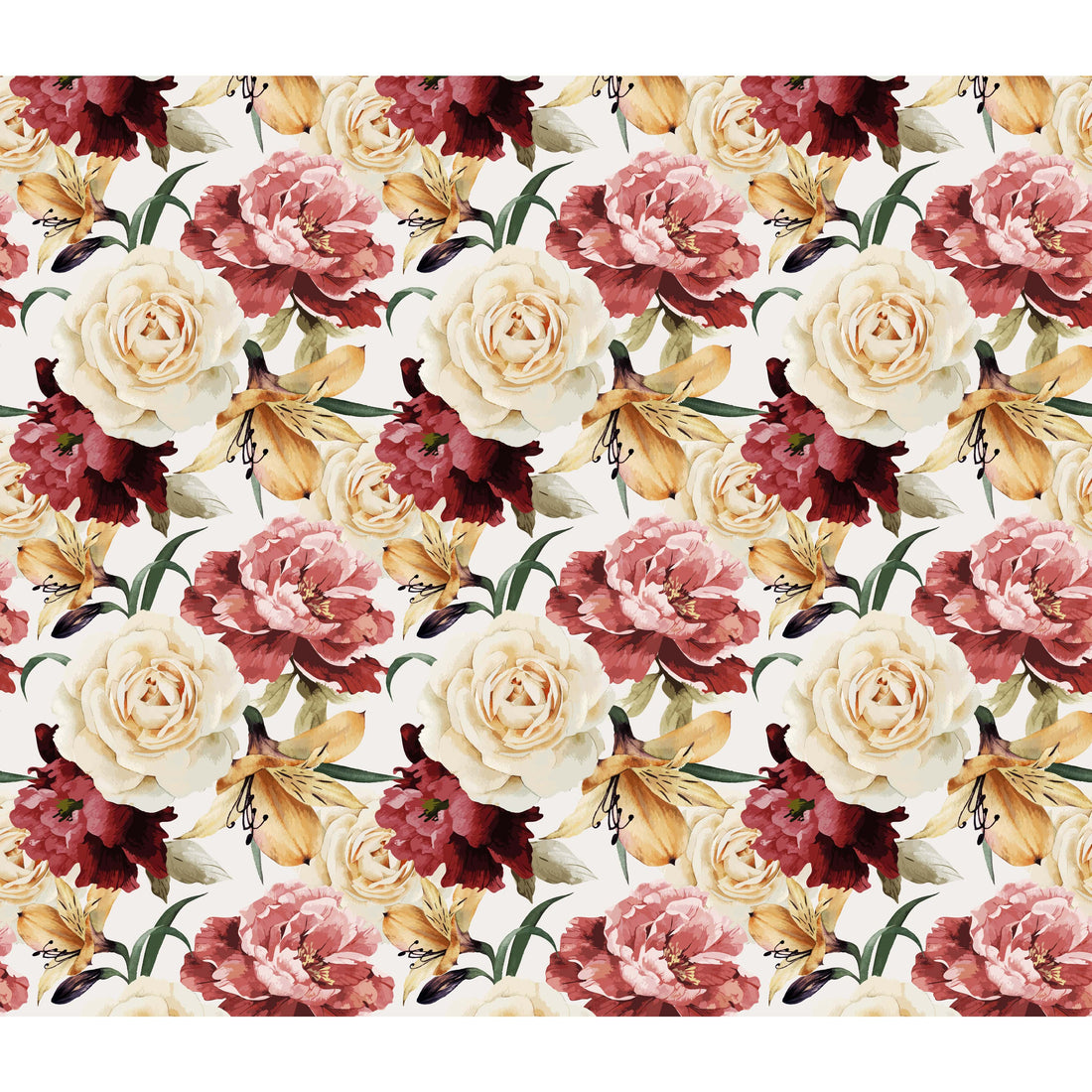 Large Roses Wallpaper for Bedrooms and Living Rooms | lifencolors ...