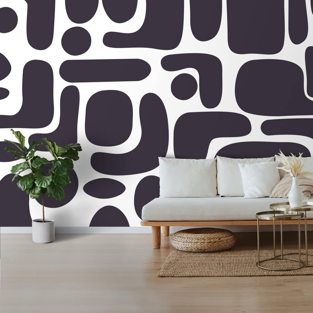 Purple Abstract Modern Wallpaper Design, Bedrooms | lifencolors – Life ...