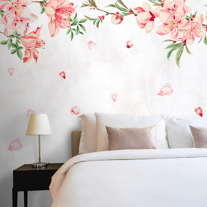 Hanging Floral Pattern Wallpaper Design for Bedrooms | lifencolors ...