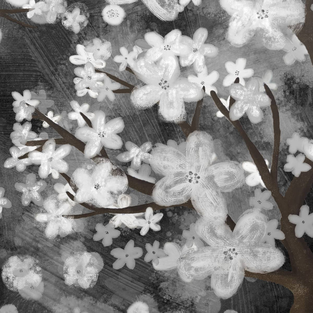 White Floral Design Wallpaper for Walls , Customized | lifencolors ...